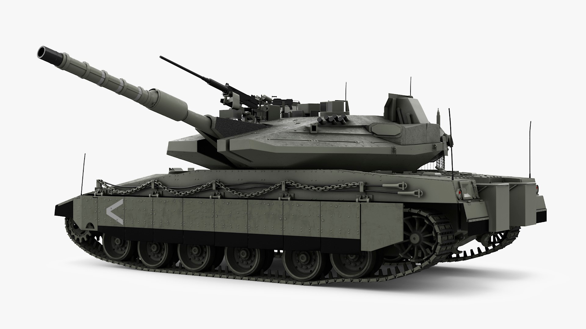 Israeli Tank Merkava 5 Olive Rigged 3D Model - TurboSquid 2290775