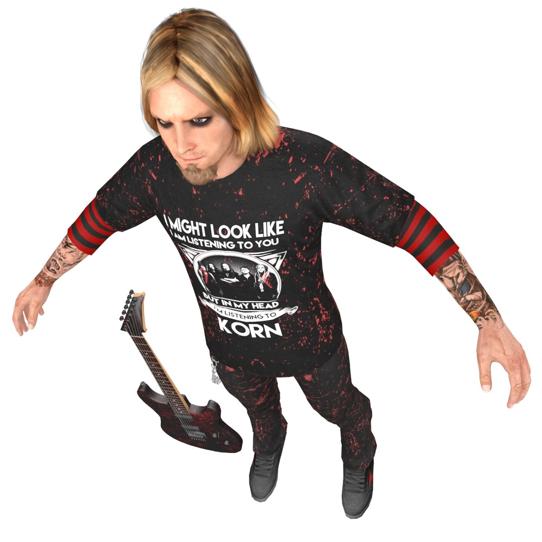 Guitar Player 3D Model - TurboSquid 1304686