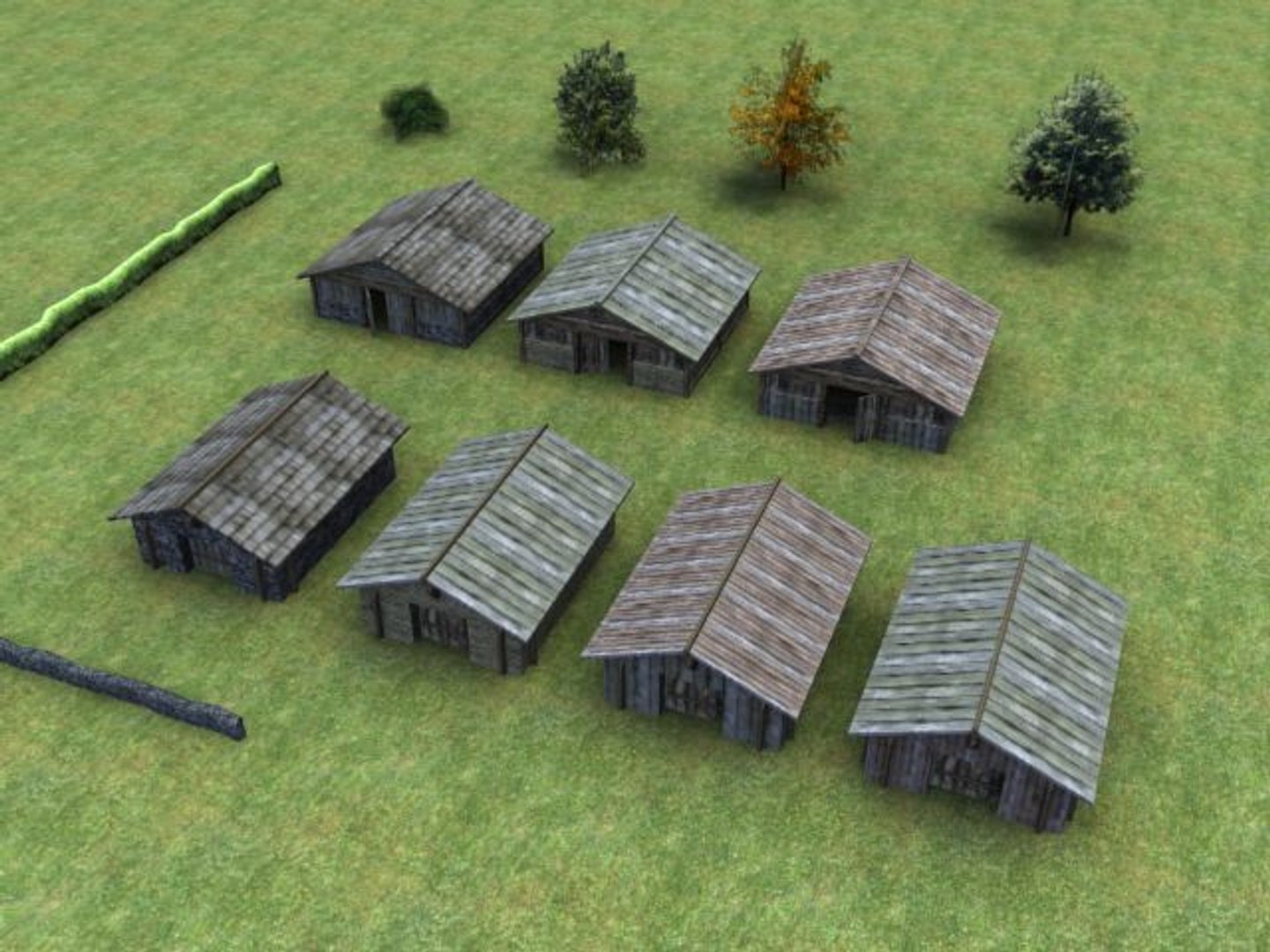 3d Model Farm Barn Hut