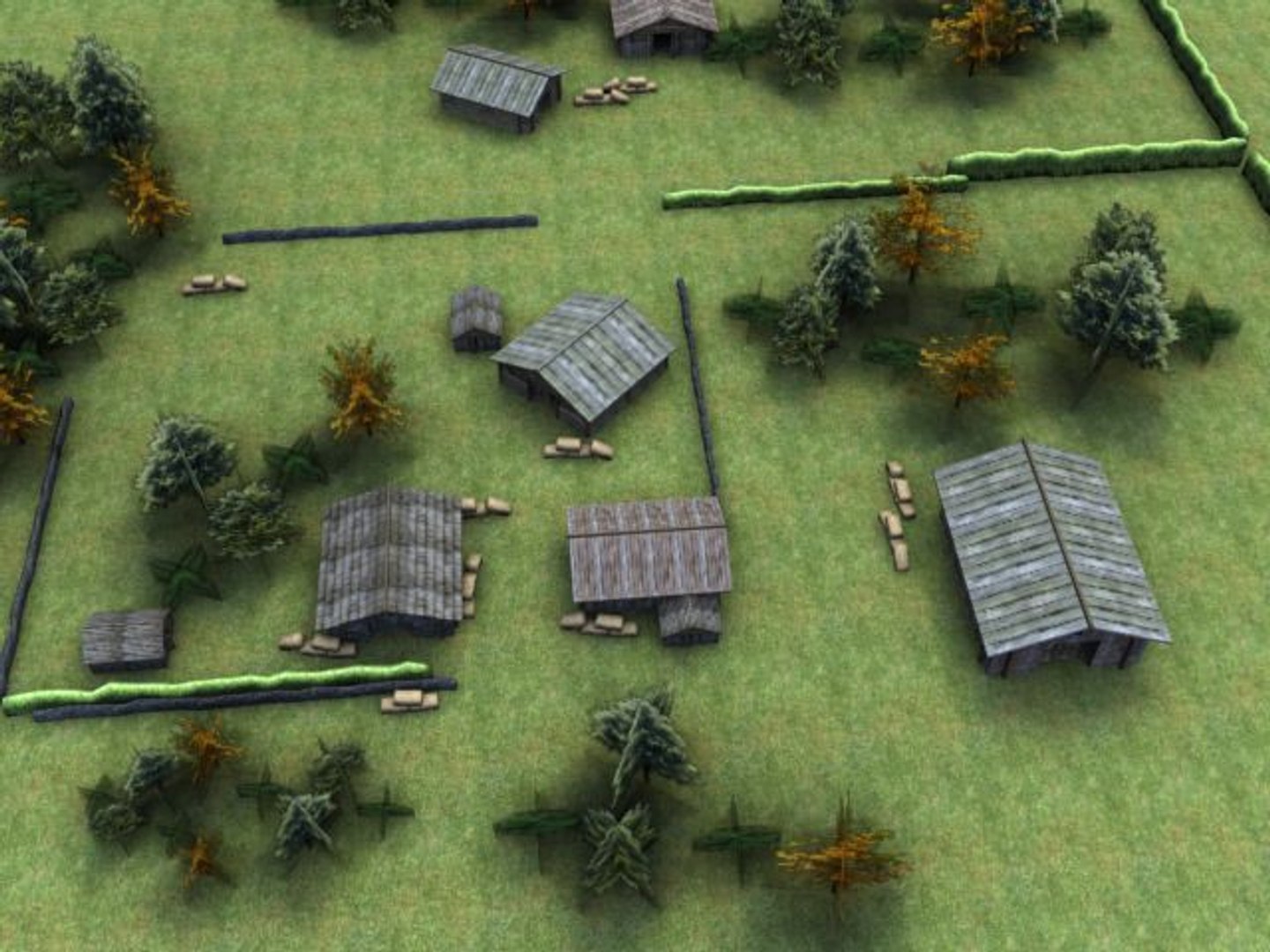 3d Model Farm Barn Hut