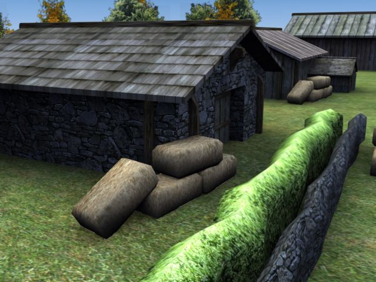 3d Model Farm Barn Hut
