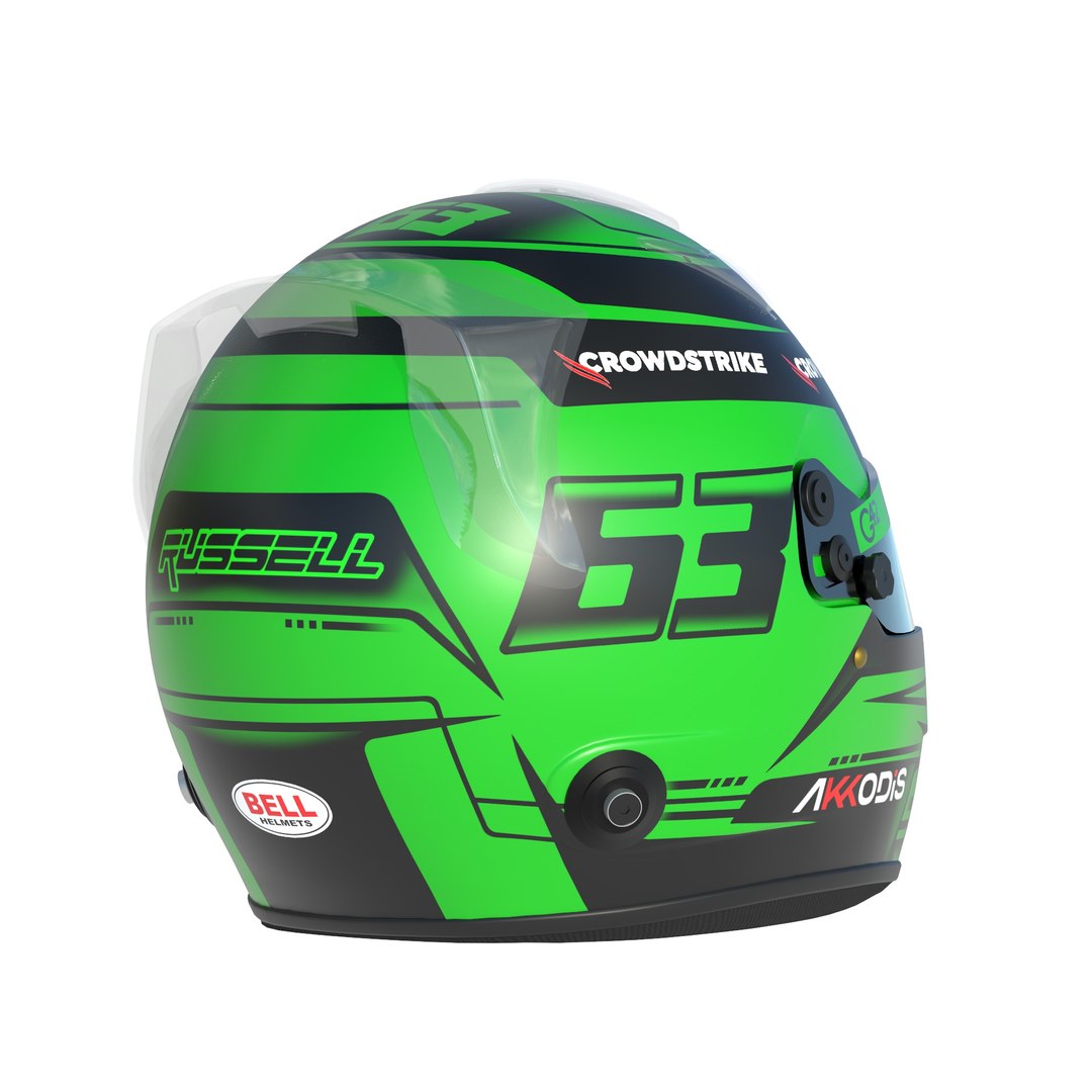 F1 George Russel Helmet 2023 3D Model - TurboSquid 2143793