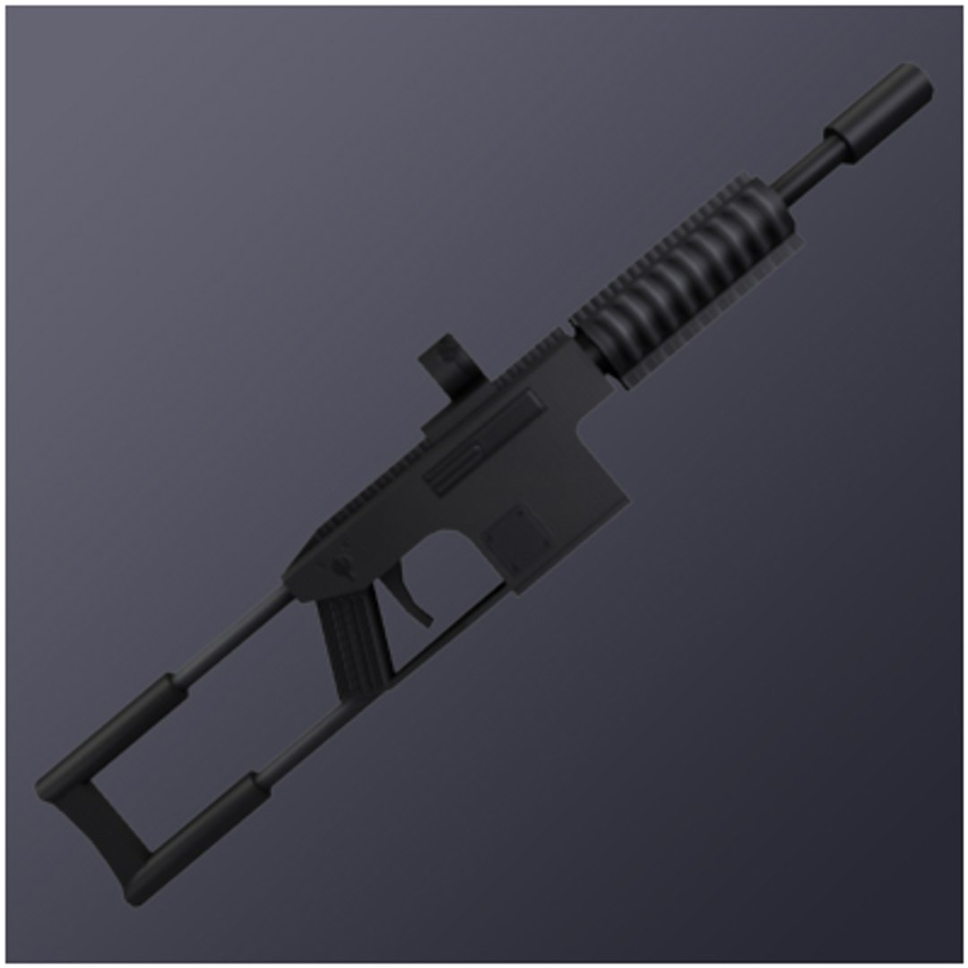 3d model automatic commando rifle