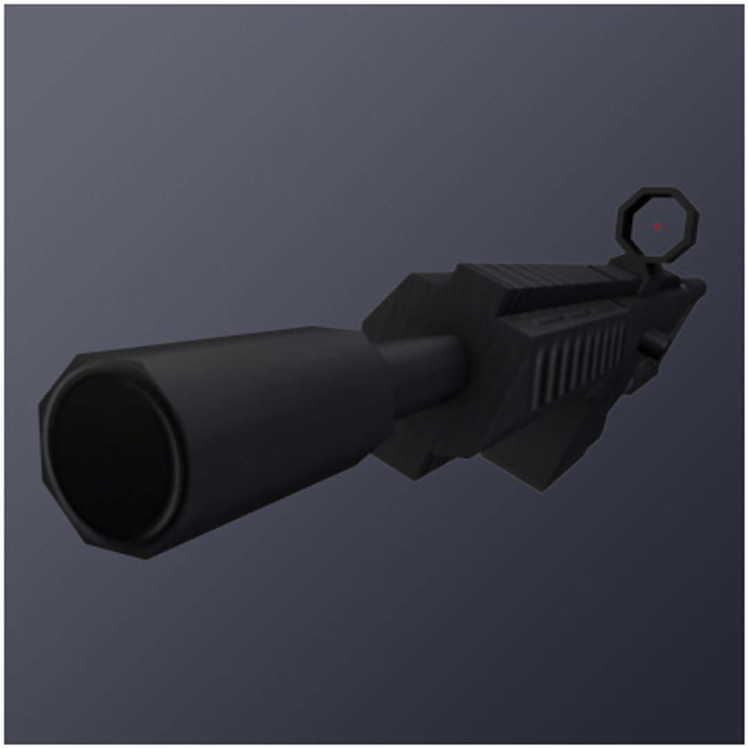 3d model automatic commando rifle