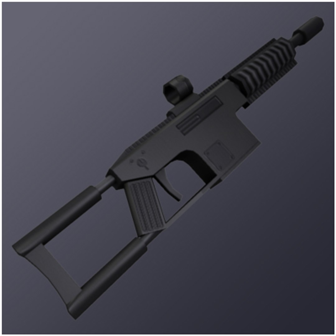3d model automatic commando rifle
