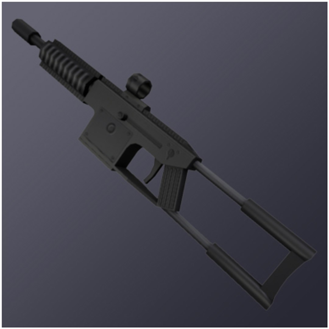 3d model automatic commando rifle