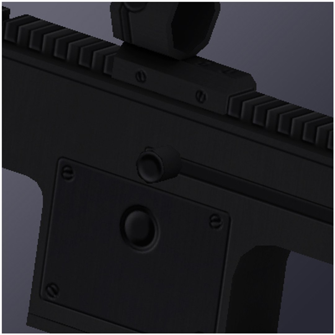 3d model automatic commando rifle