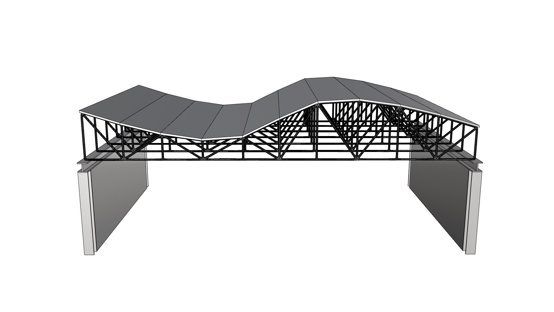 3D model Wavy Truss Structure - TurboSquid 2162162