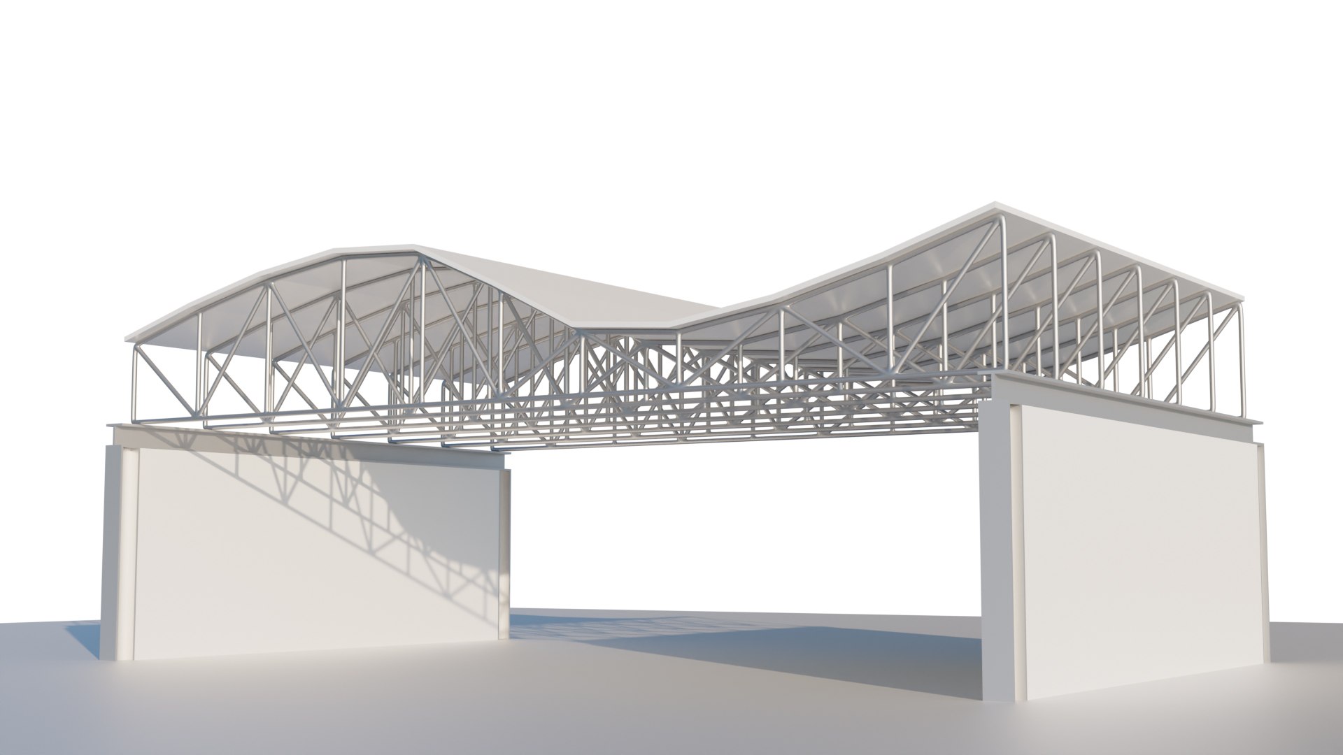 3D model Wavy Truss Structure - TurboSquid 2162162