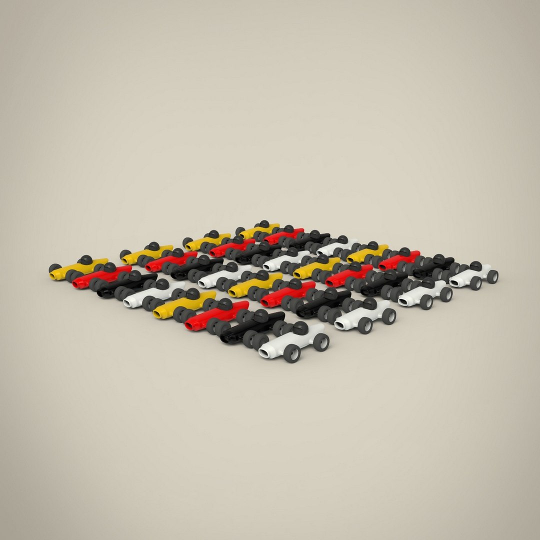 3D Model Racing Toy Car Set - TurboSquid 2107112