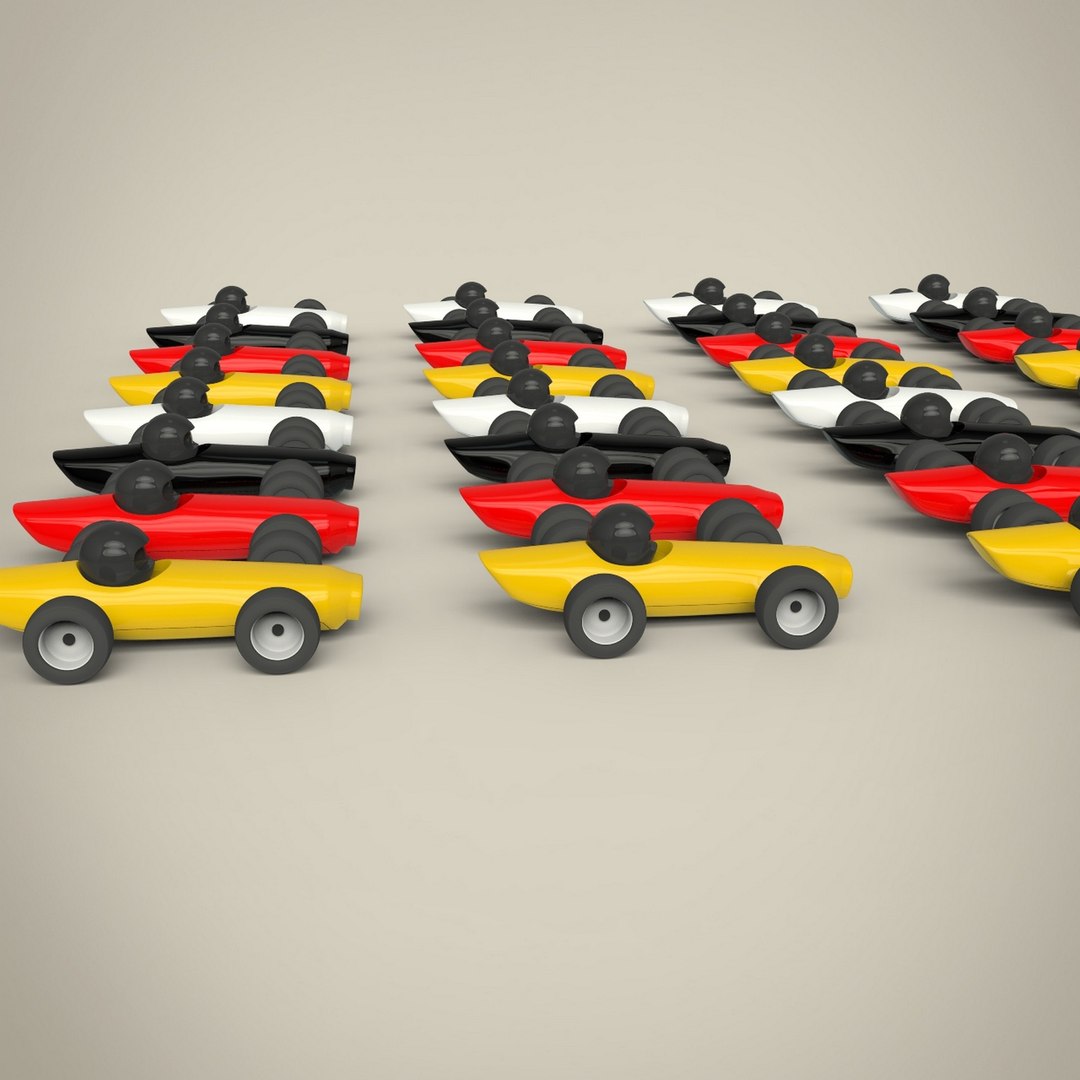 3D Model Racing Toy Car Set - TurboSquid 2107112