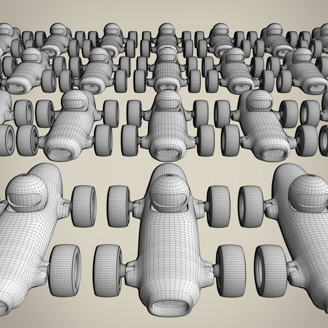 3D Model Racing Toy Car Set - TurboSquid 2107112