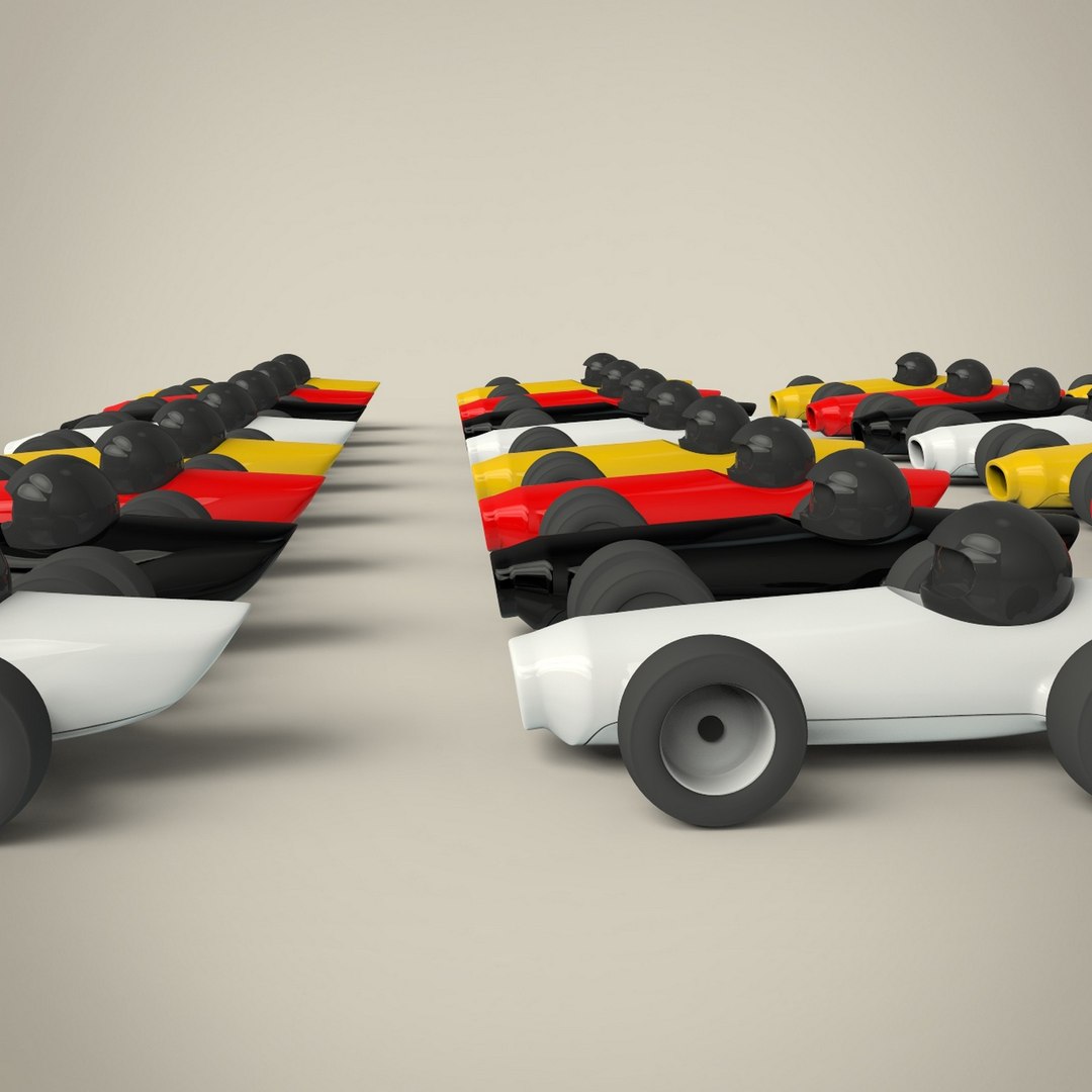 3D Model Racing Toy Car Set - TurboSquid 2107112