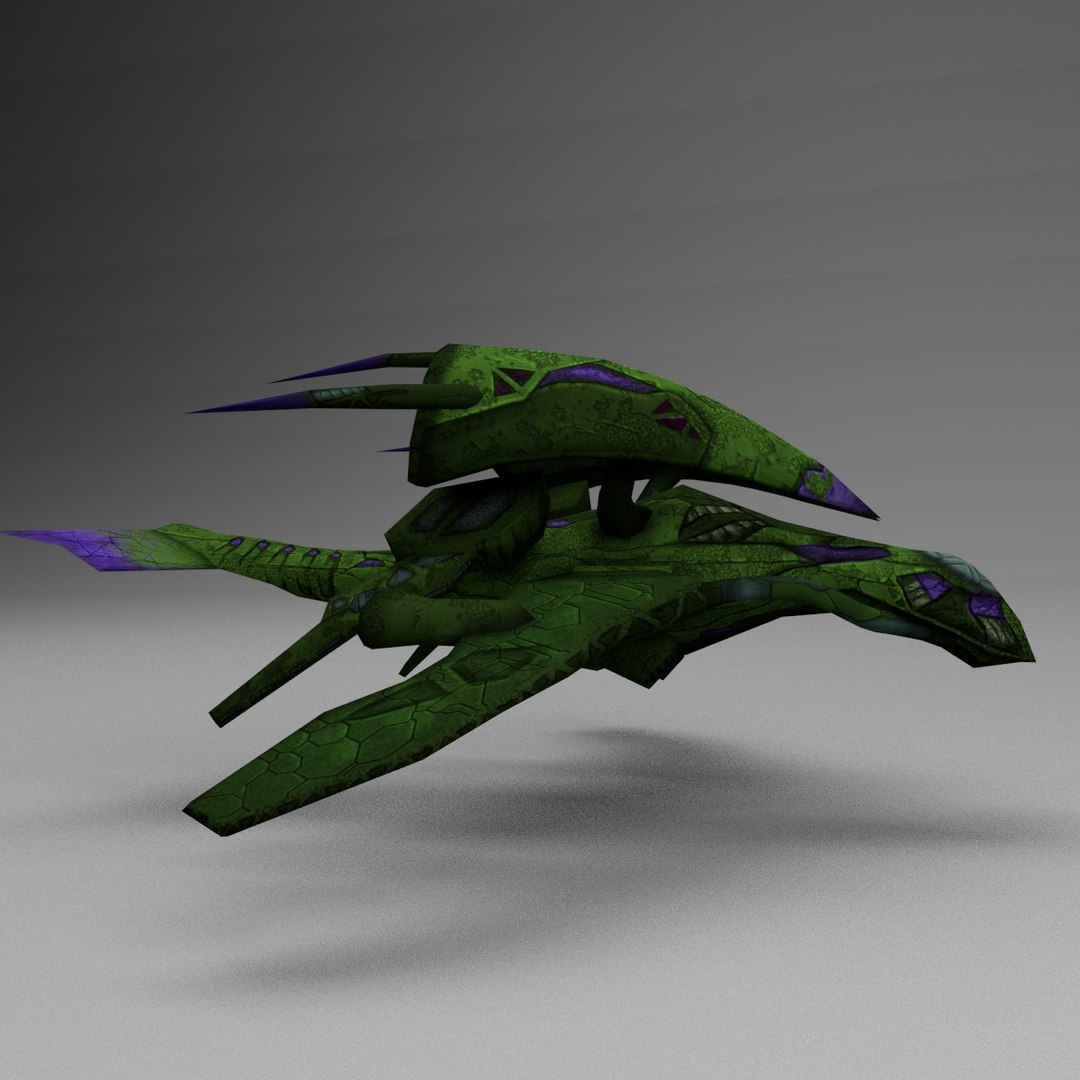 3d model alien space fighter