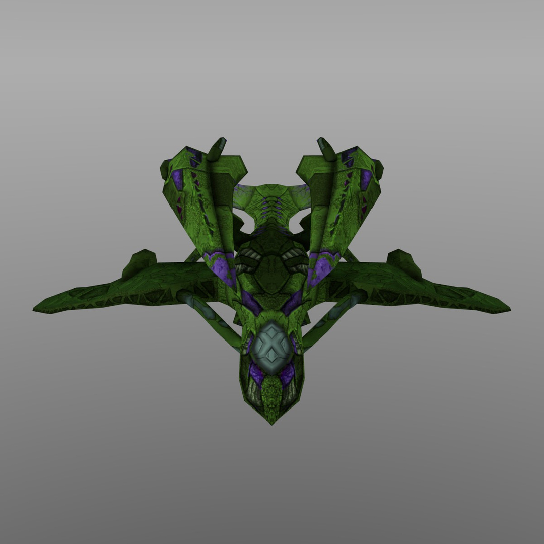 3d model alien space fighter