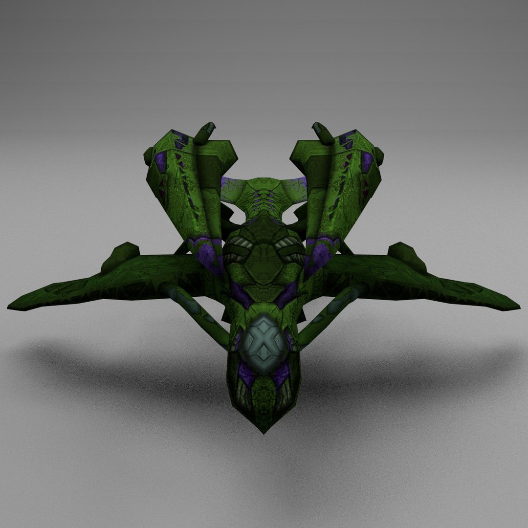 3d model alien space fighter
