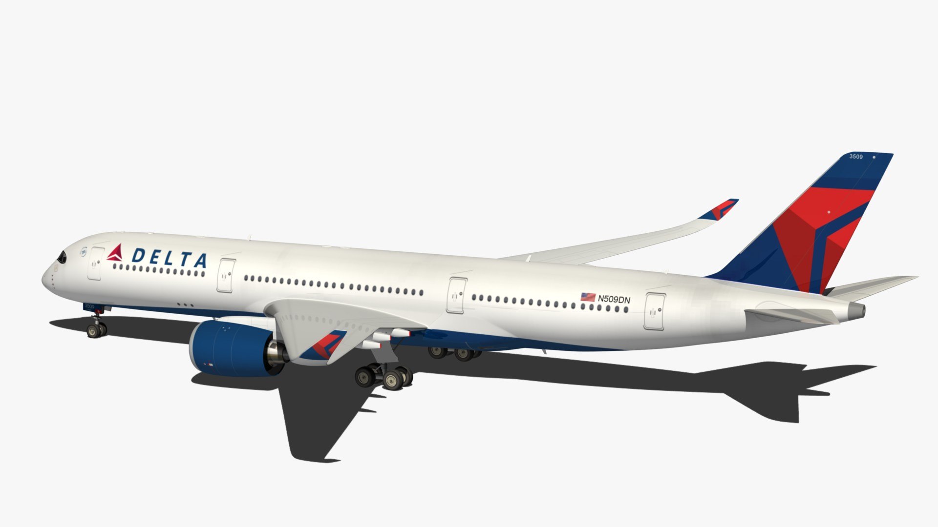 3D Airbus Delta Airlines A350 - TurboSquid 1404918