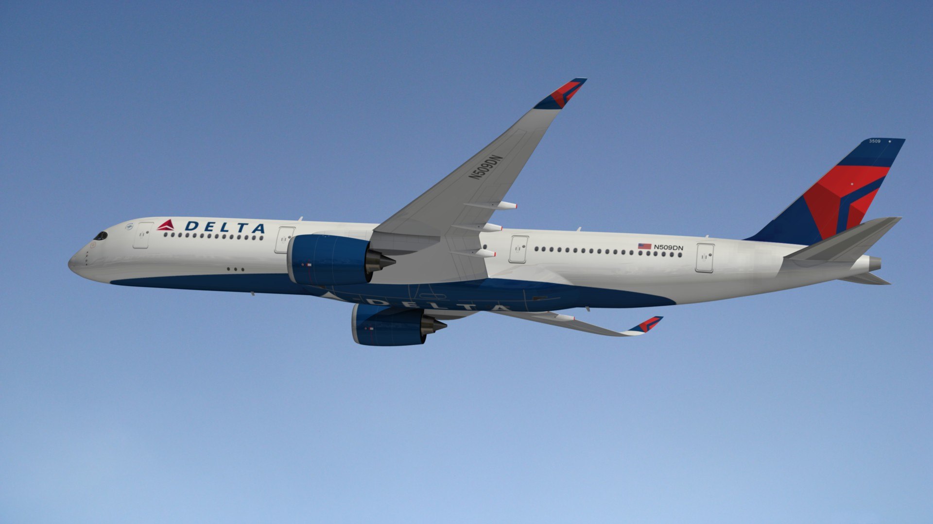 3D Airbus Delta Airlines A350 - TurboSquid 1404918