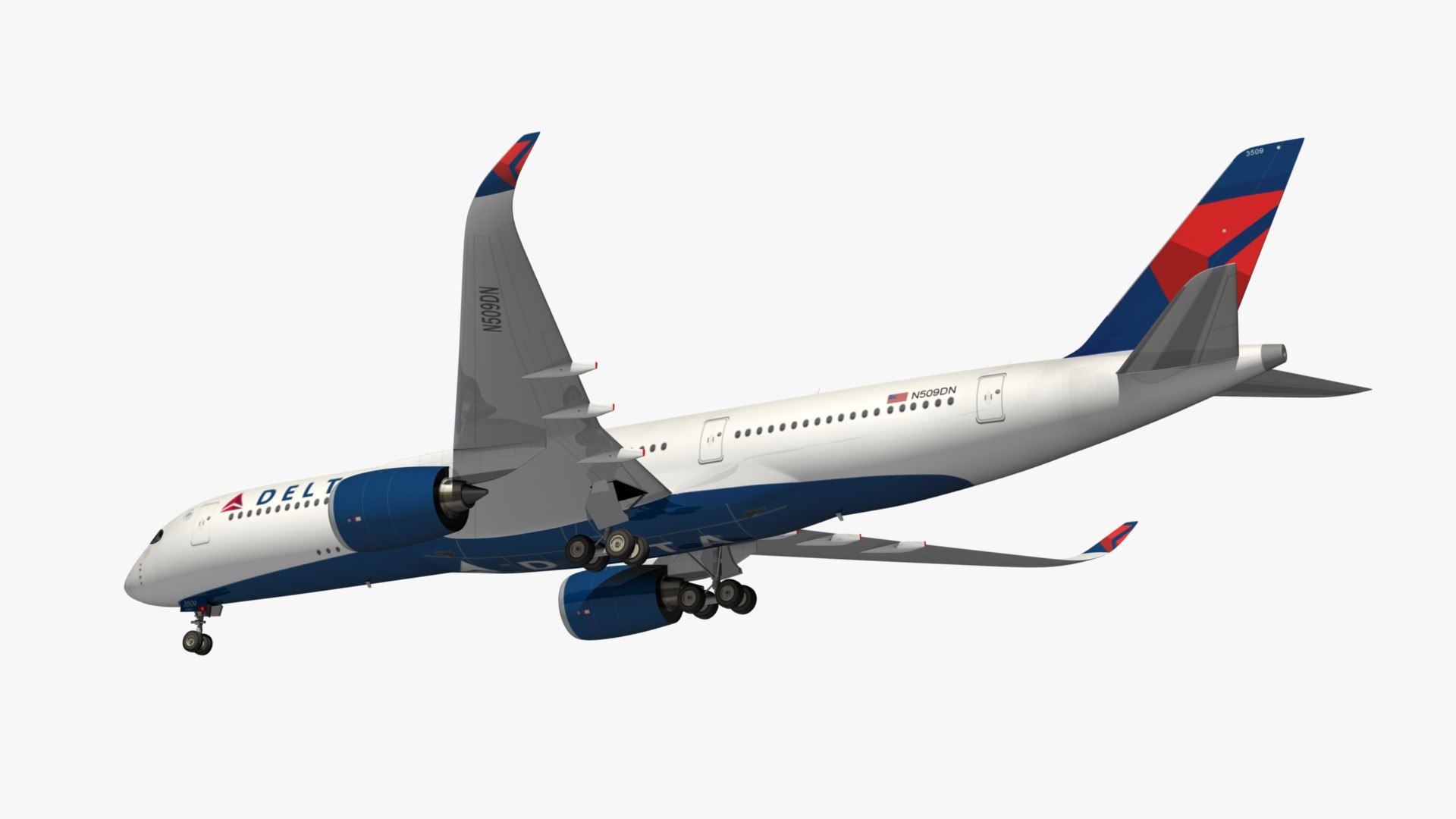 3D Airbus Delta Airlines A350 - TurboSquid 1404918