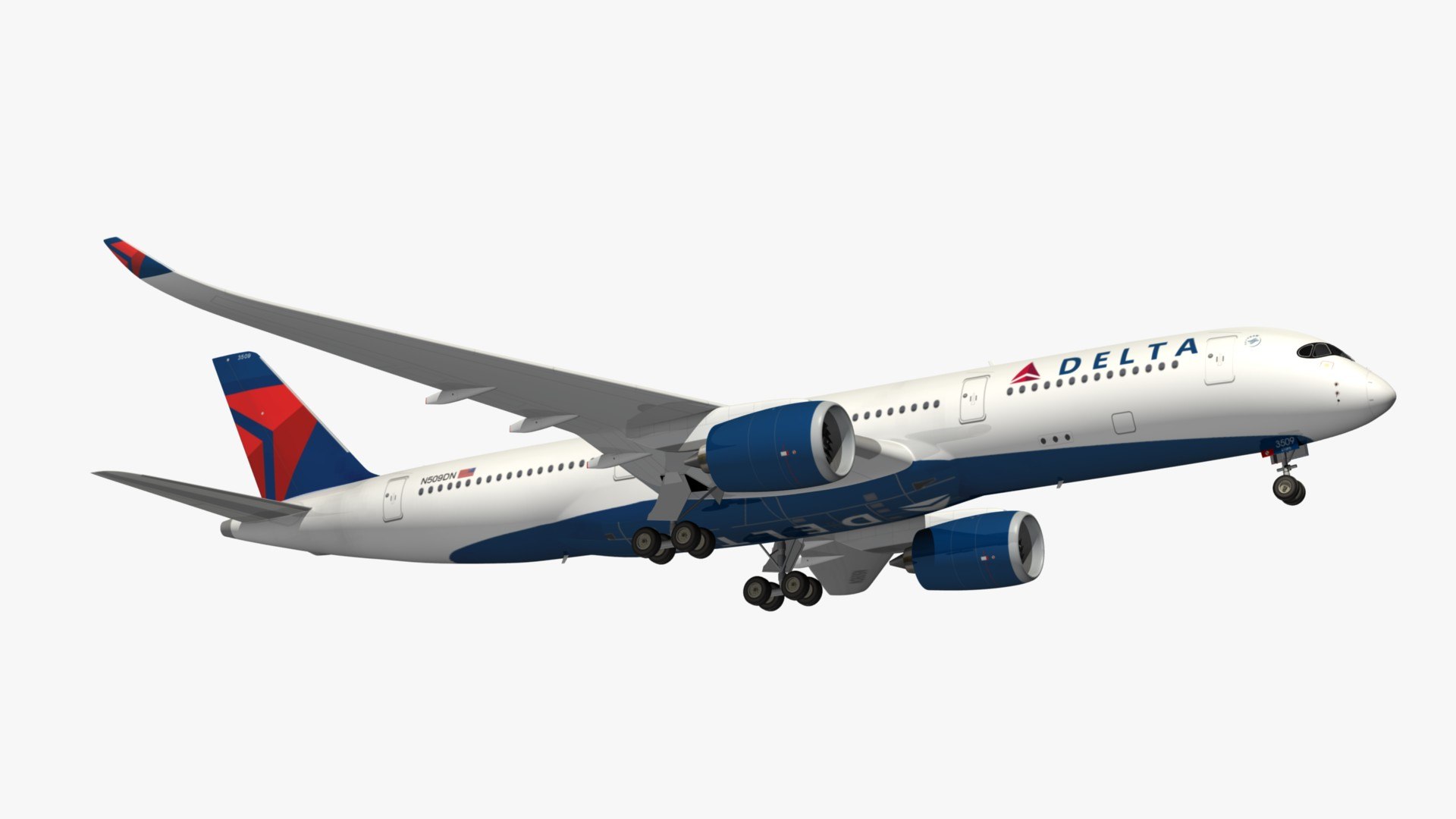 3D Airbus Delta Airlines A350 - TurboSquid 1404918
