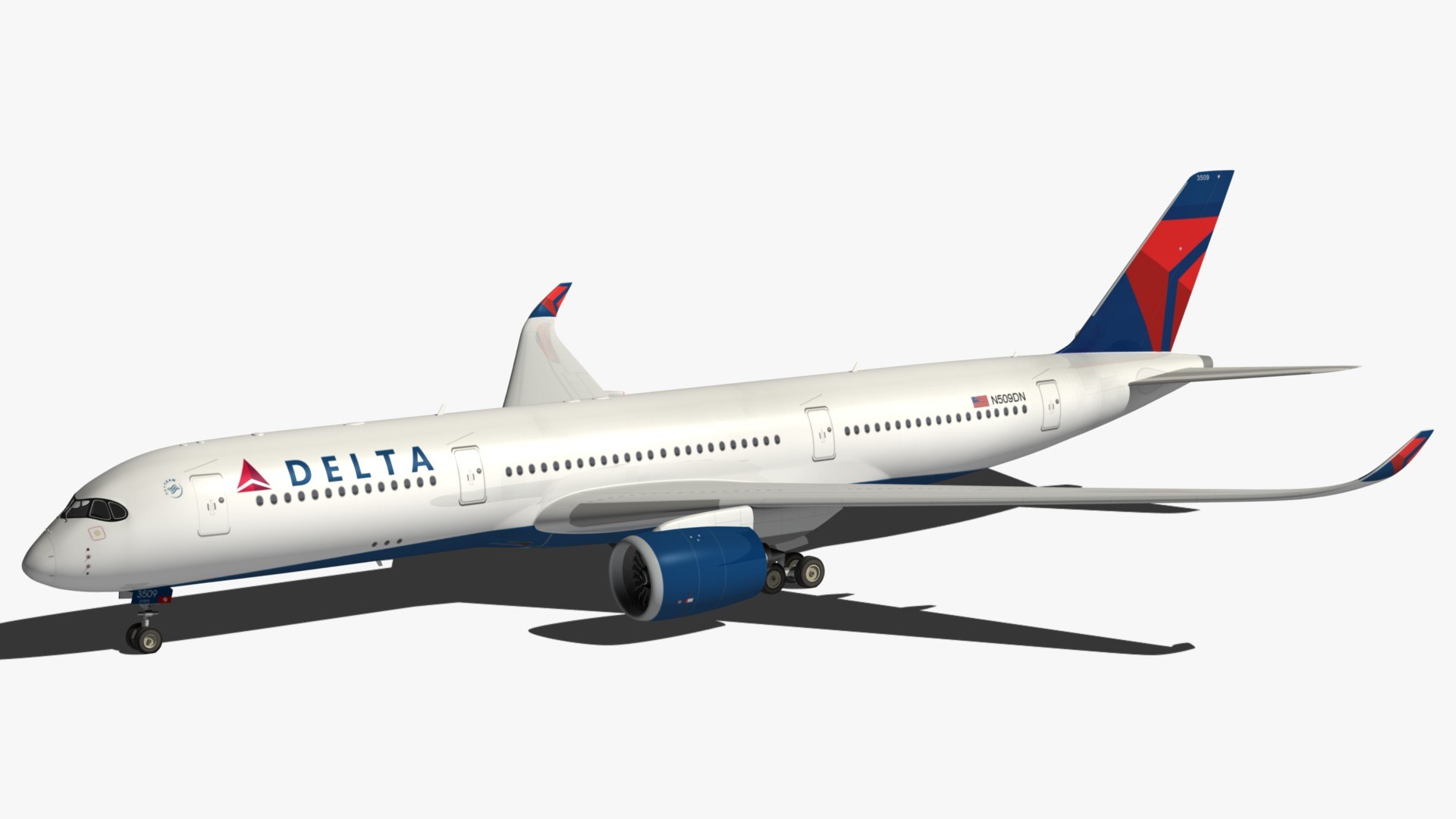 3D Airbus Delta Airlines A350 - TurboSquid 1404918