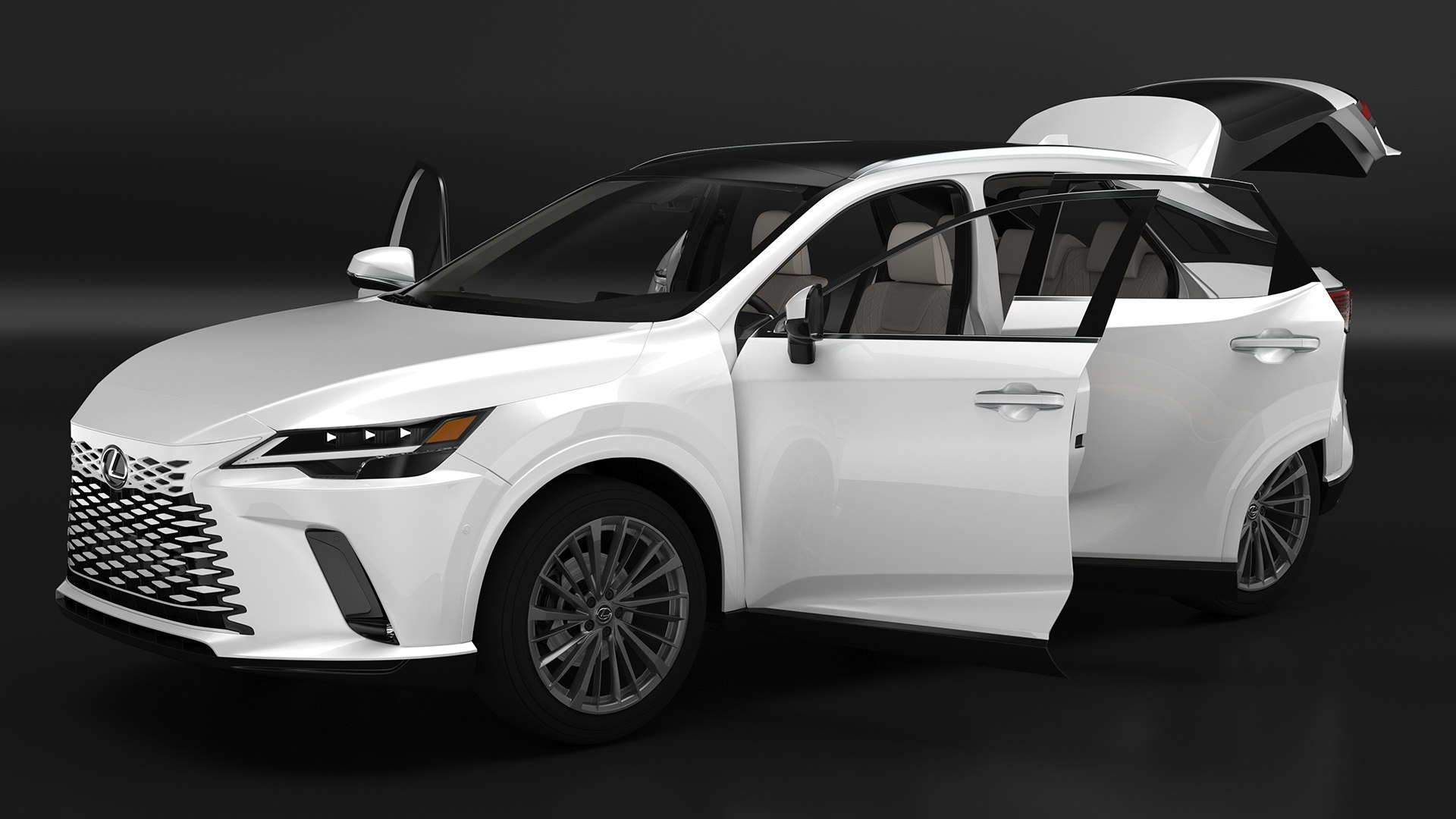 3D Lexus RX 350 2023 Luxury SUV White - TurboSquid 2040952