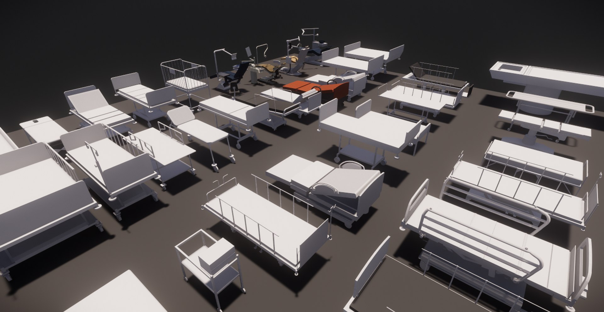 3D 43 Pateint Bed Dental - TurboSquid 1296480