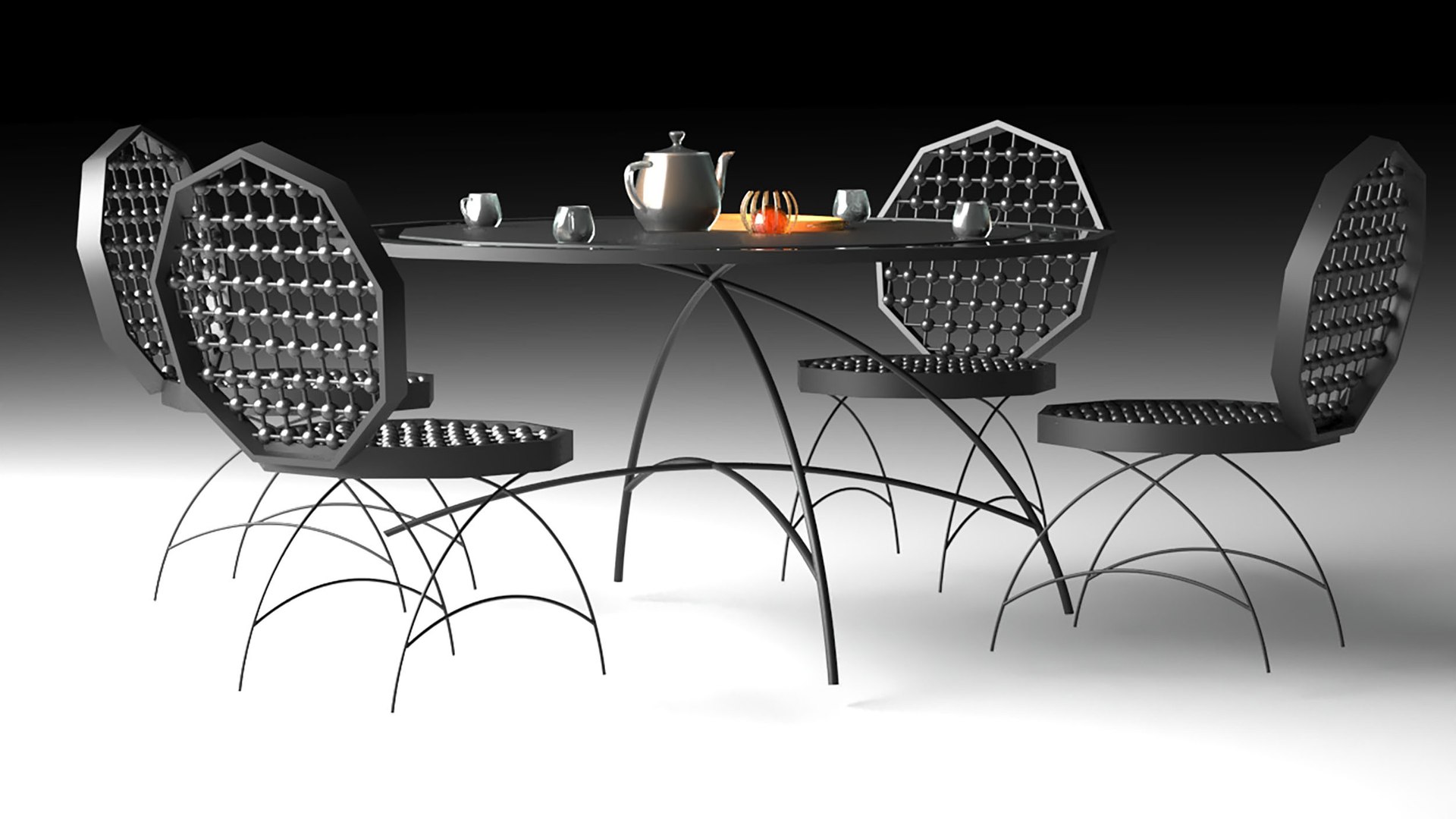 Tea Table 3D Model - TurboSquid 2247166