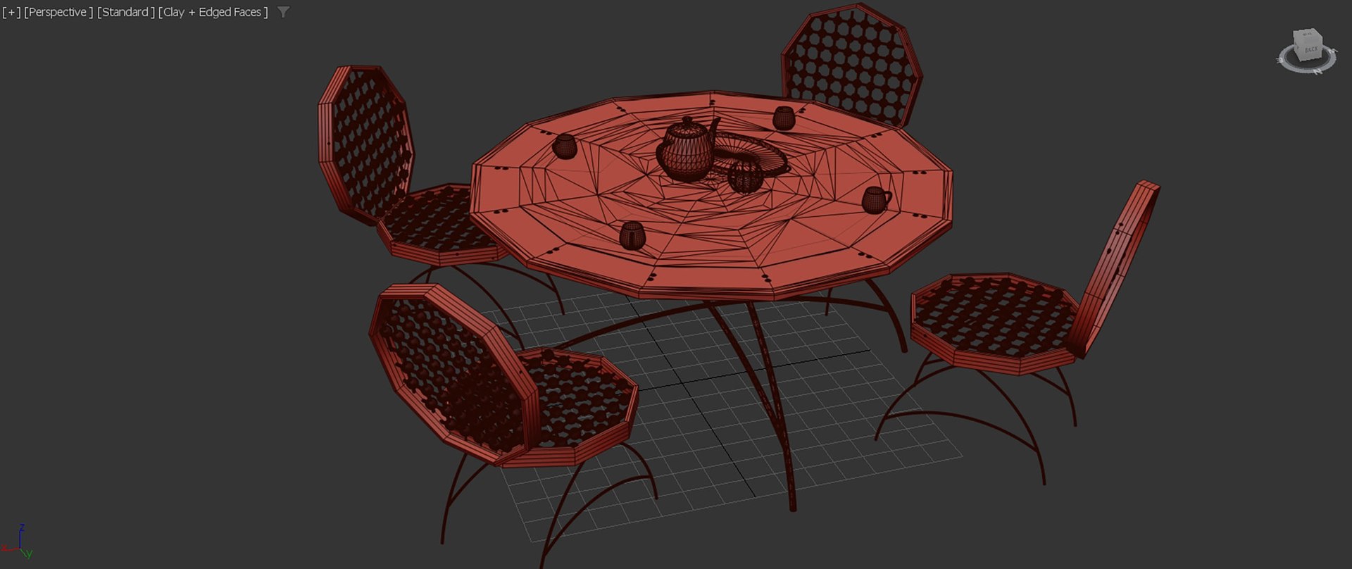 Tea Table 3D Model - TurboSquid 2247166