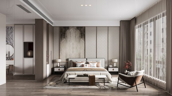 modelo 3d Dormitorio moderno - TurboSquid 2314194