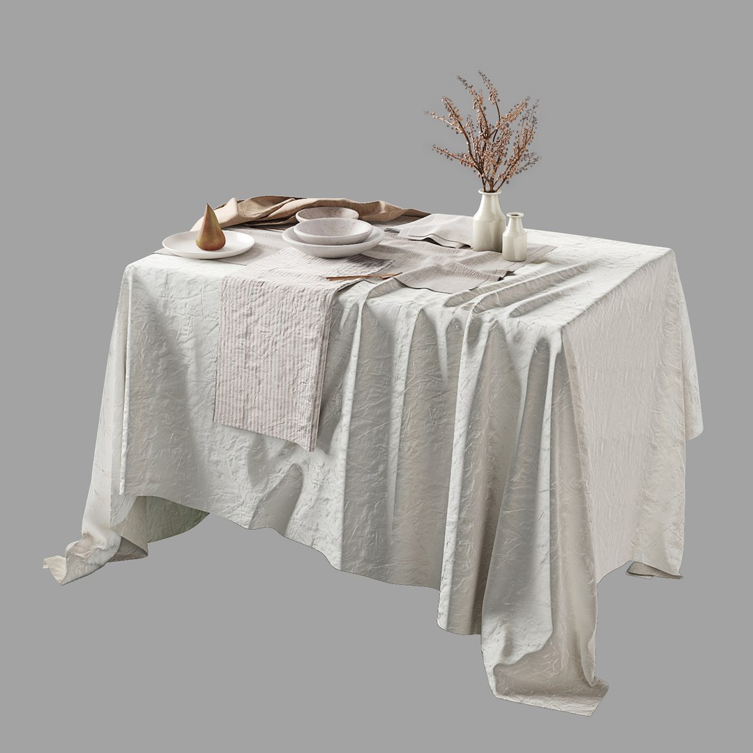 Table Linen Sets Model - TurboSquid 1852560