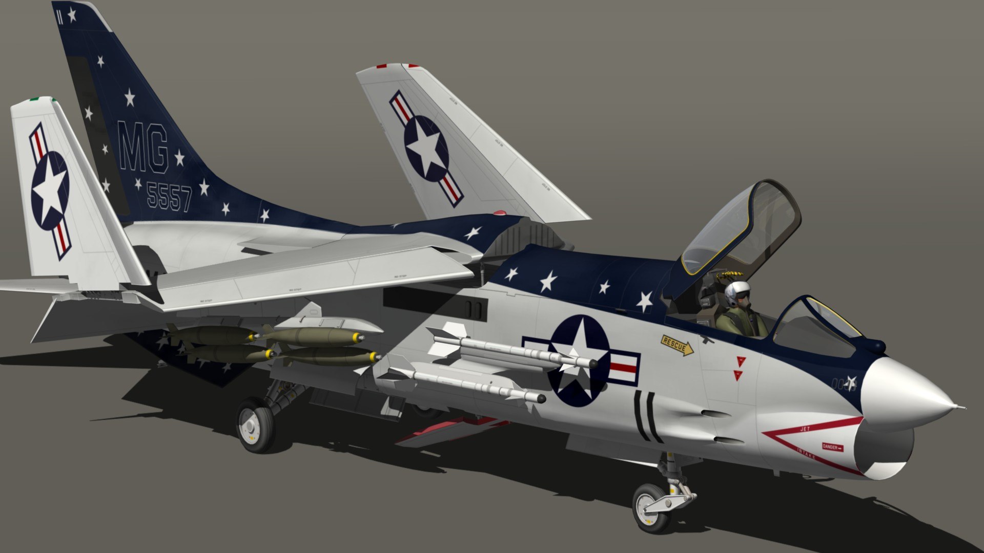 Vought F8 Crusader VMF321 3D - TurboSquid 1742952