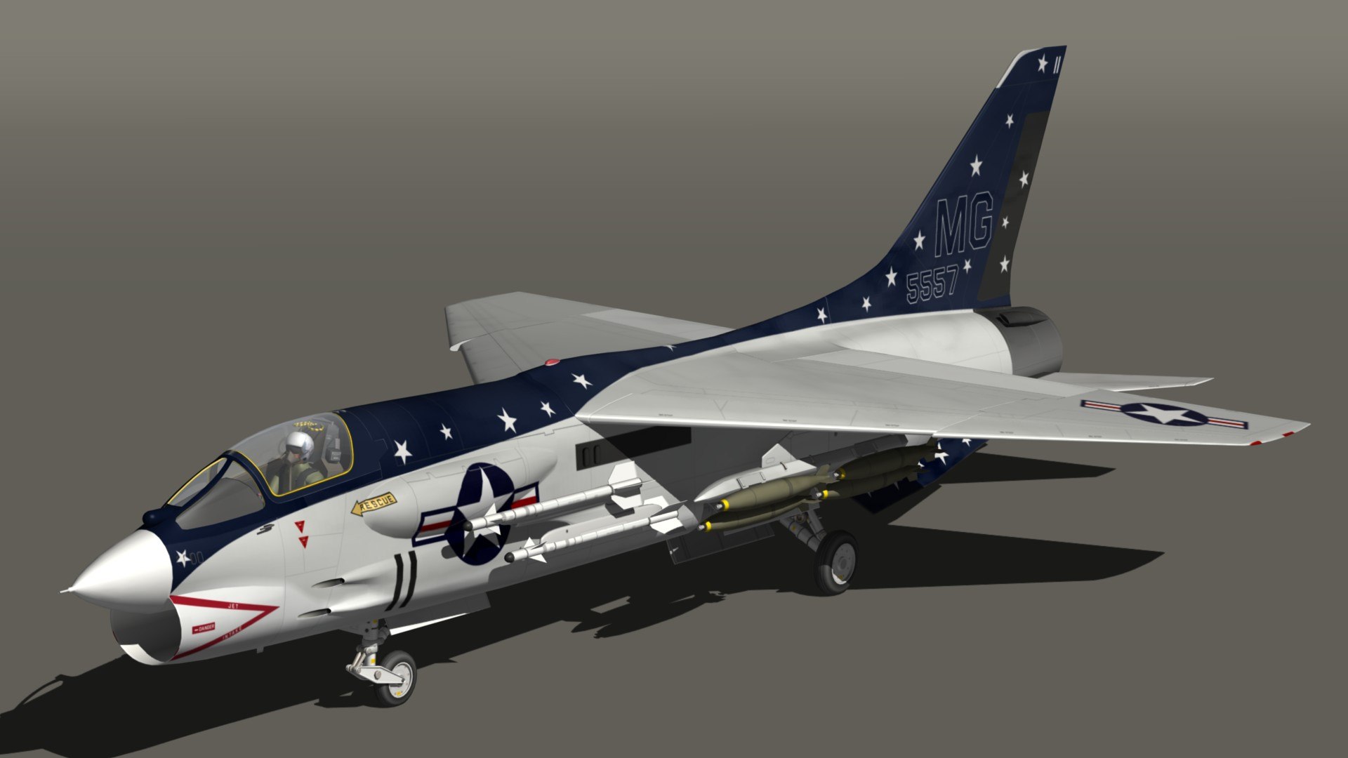 Vought F8 Crusader VMF321 3D - TurboSquid 1742952