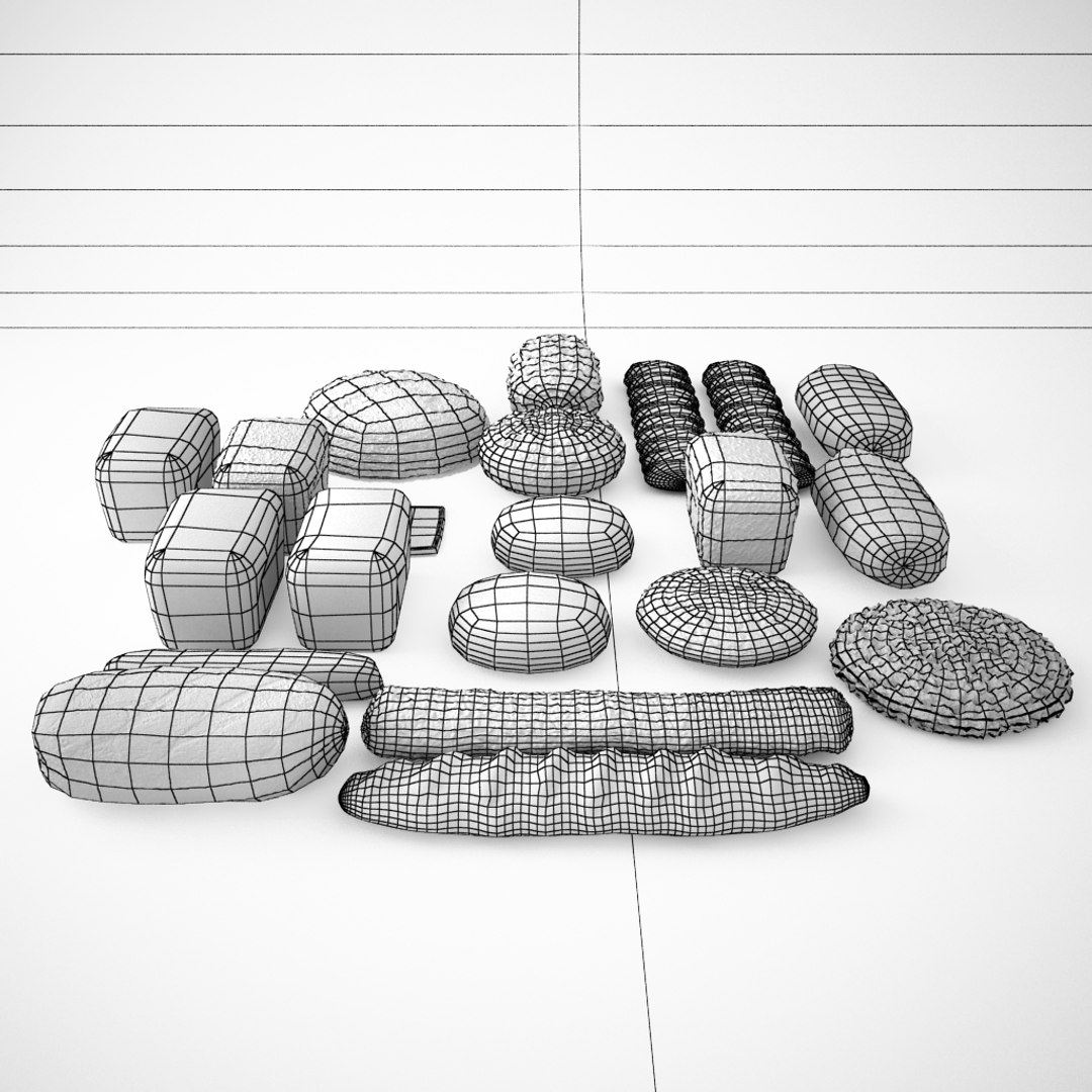 bread roll bun 3d model
