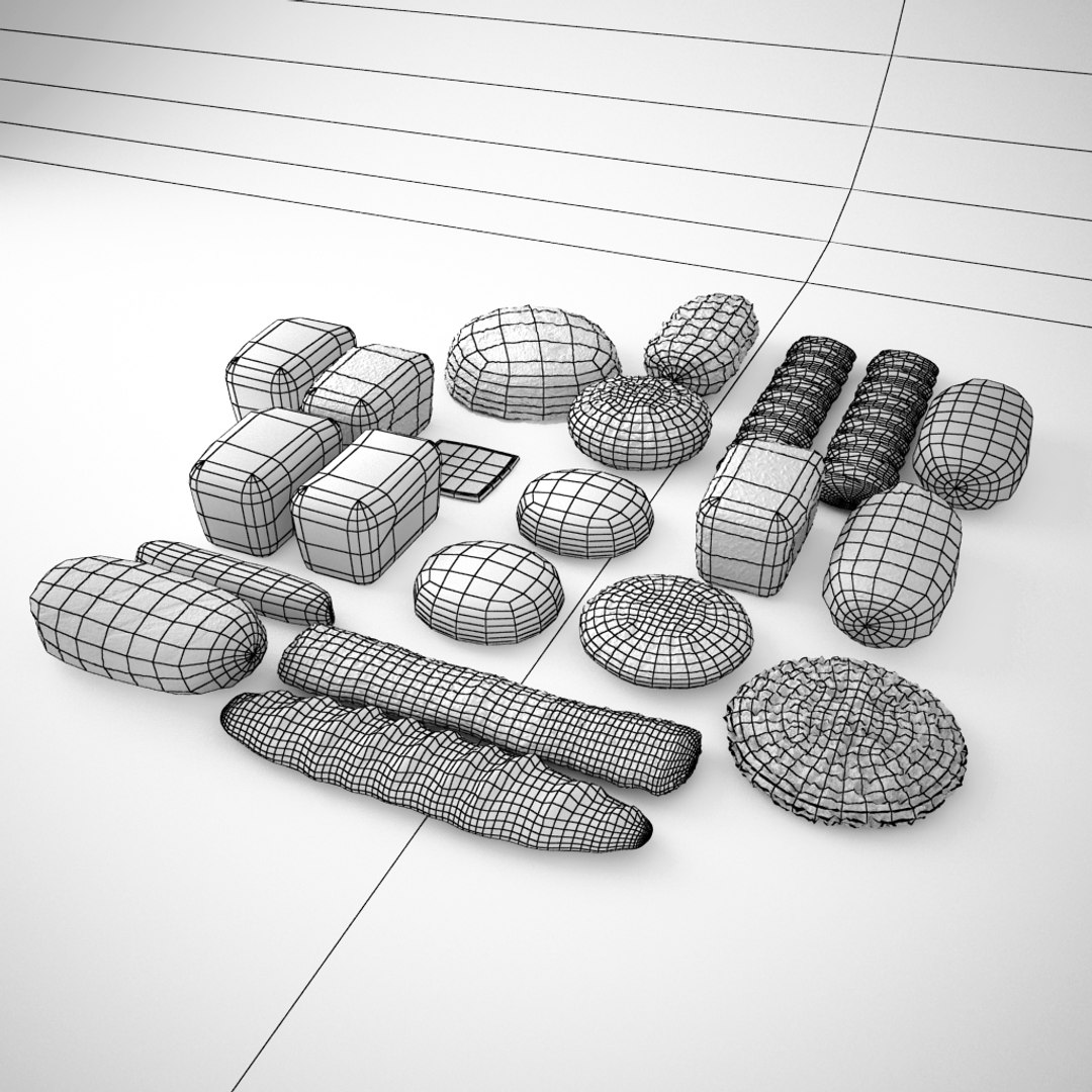 bread roll bun 3d model