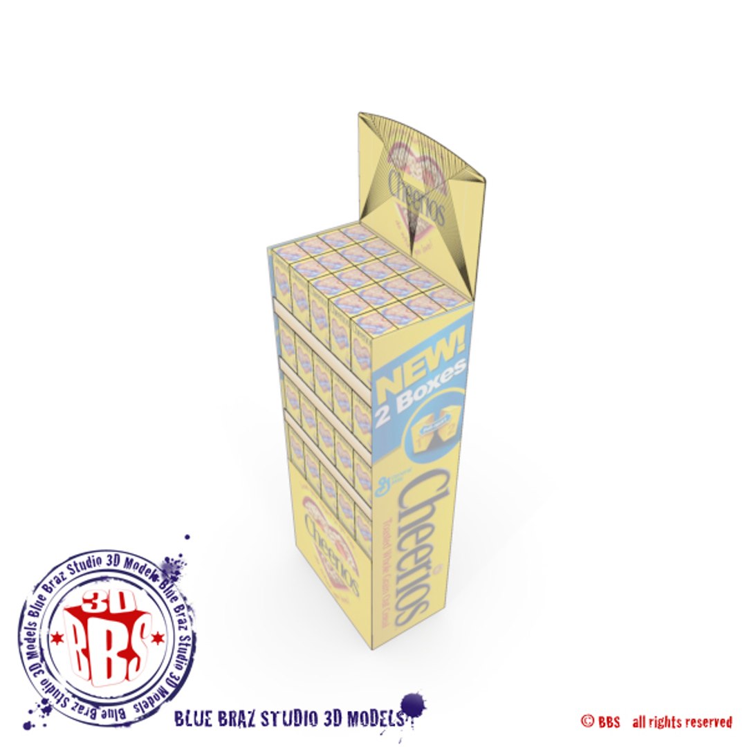 cereal display 3d dxf