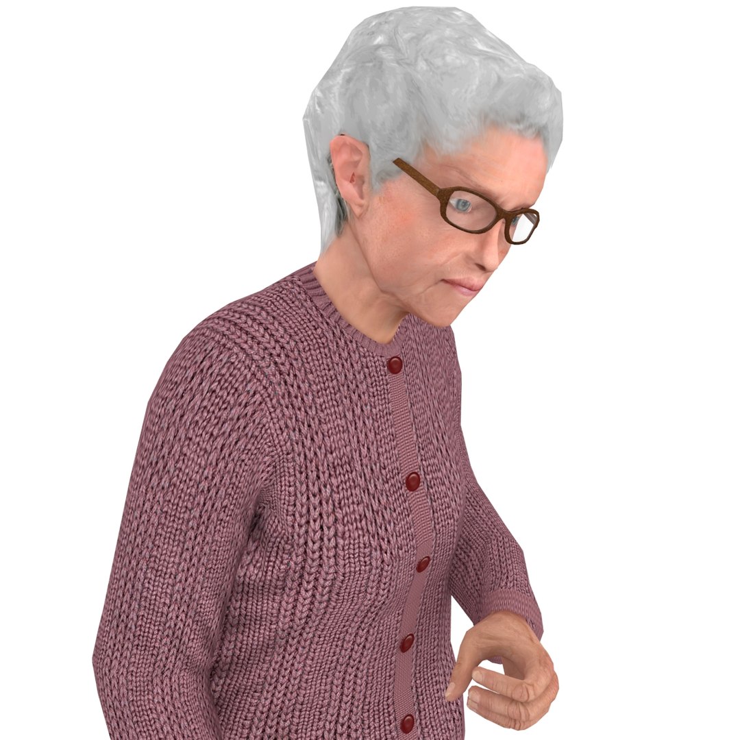 Rigged Old Woman 3D Model - TurboSquid 1360282