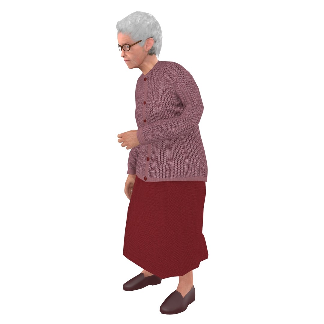 Rigged Old Woman 3D Model - TurboSquid 1360282