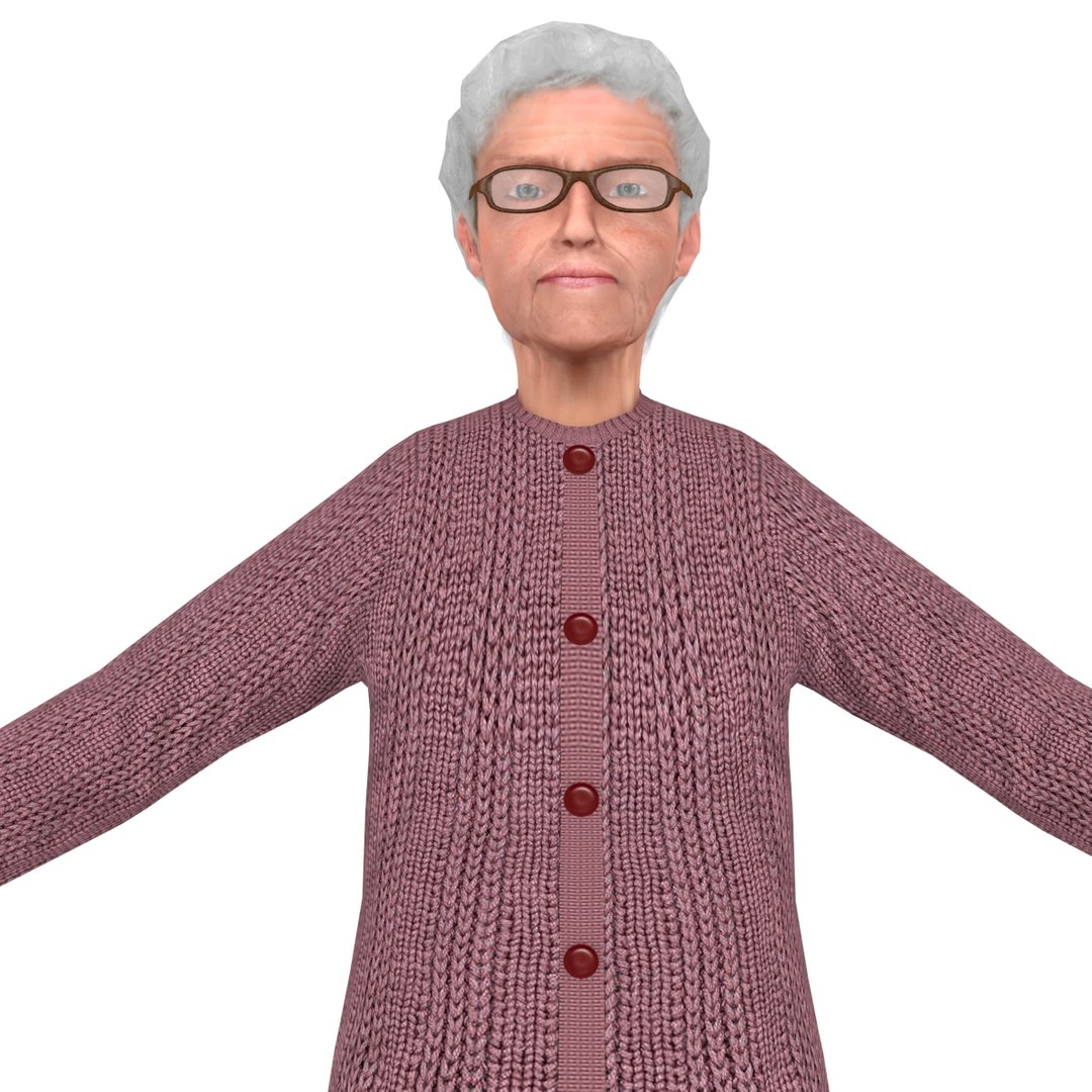 Rigged old woman 3D model - TurboSquid 1360282