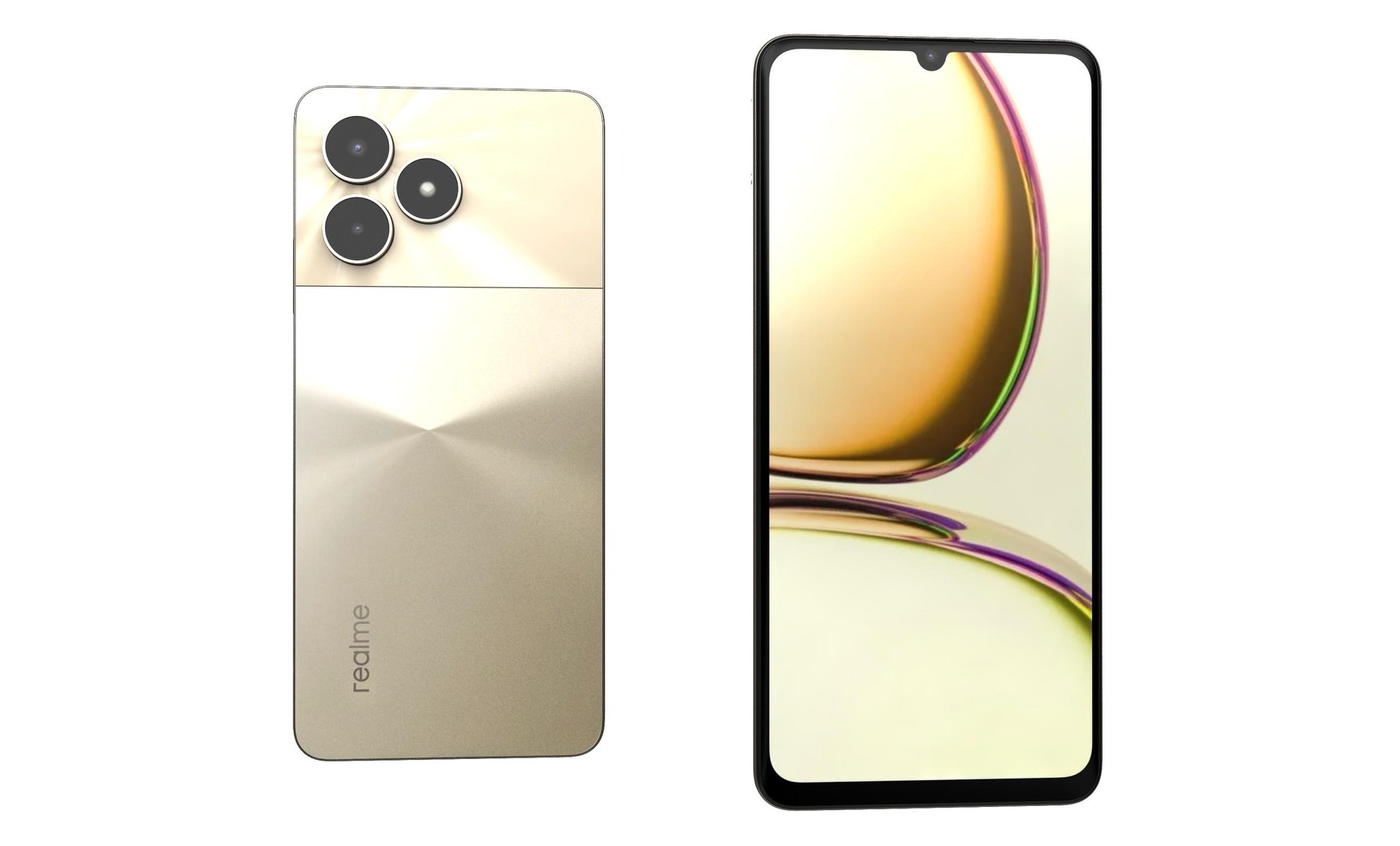Realme C53 Black And Gold 3D - TurboSquid 2117290