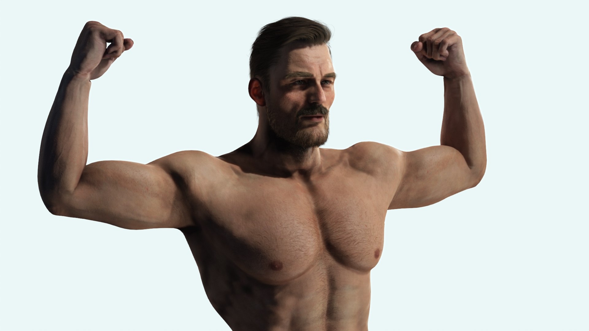 Gym Bro - Giga Chad- Muscular Man Fitness Crossfit VR 3D Model ...