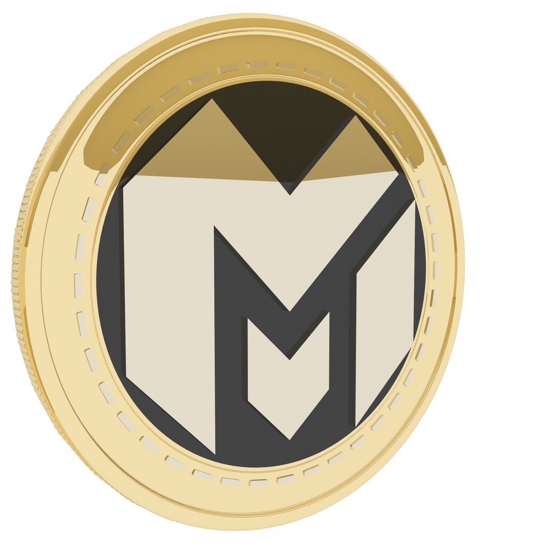 3D Macro MCR Cryptocurrency Gold Coin - TurboSquid 1857200