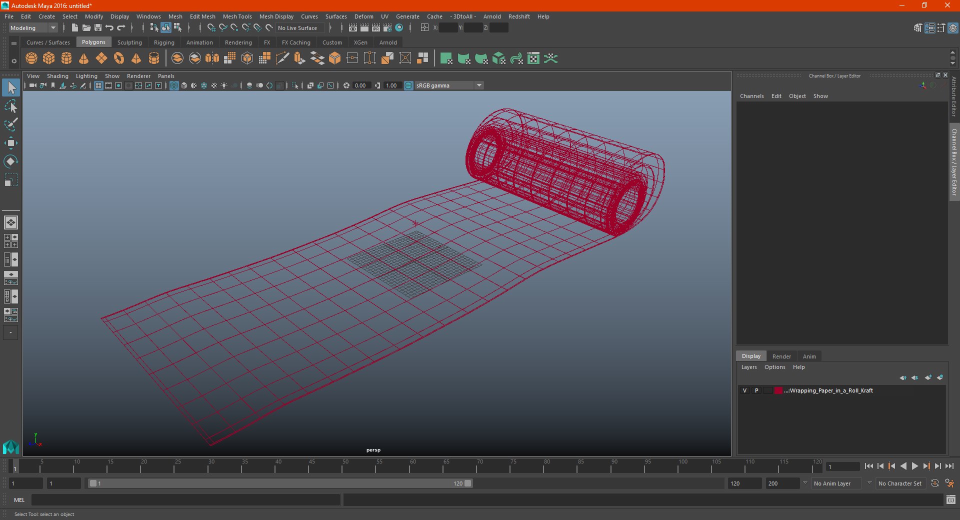 Wrapping Paper In A Roll Kraft 3D Model - TurboSquid 1863154