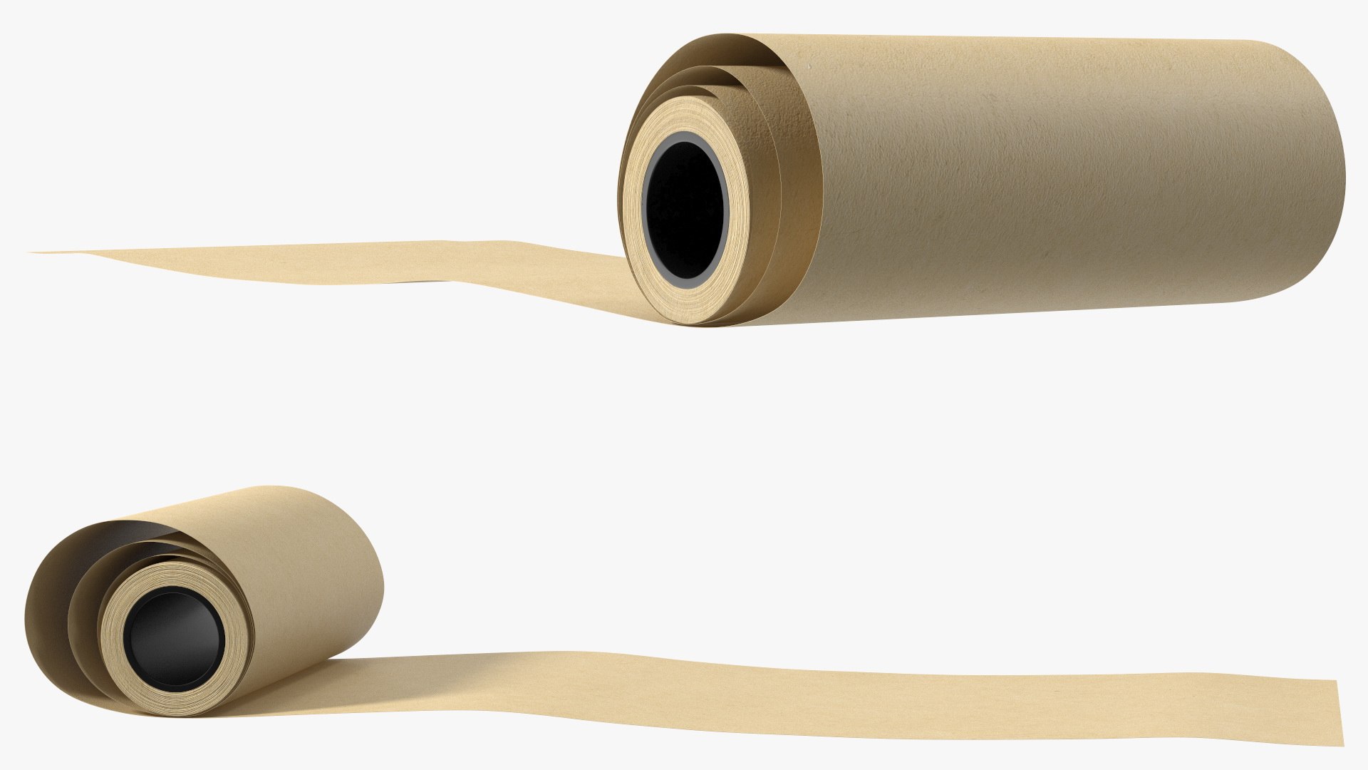 Wrapping Paper In A Roll Kraft 3D Model - TurboSquid 1863154