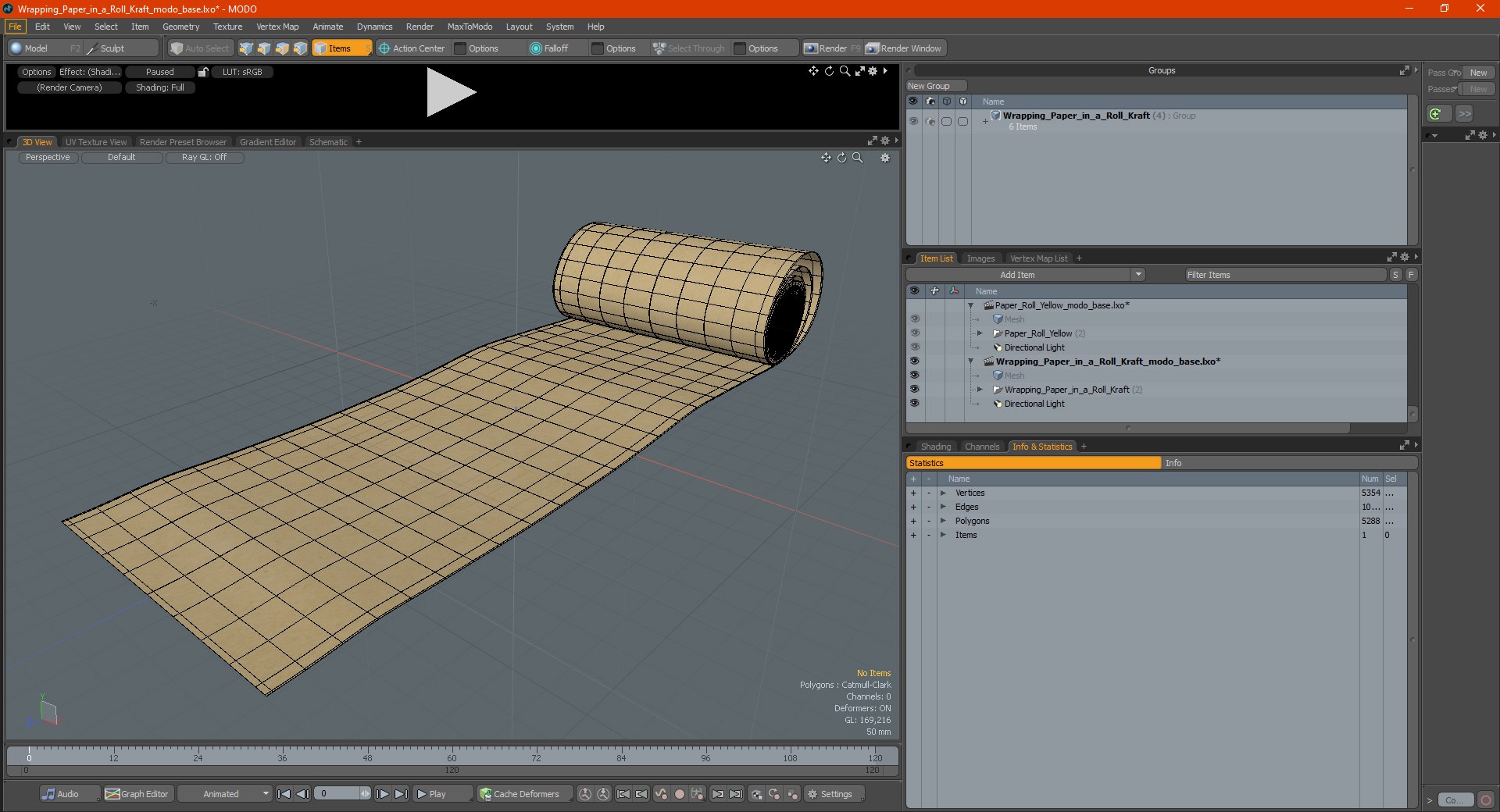 Wrapping Paper In A Roll Kraft 3D Model - TurboSquid 1863154
