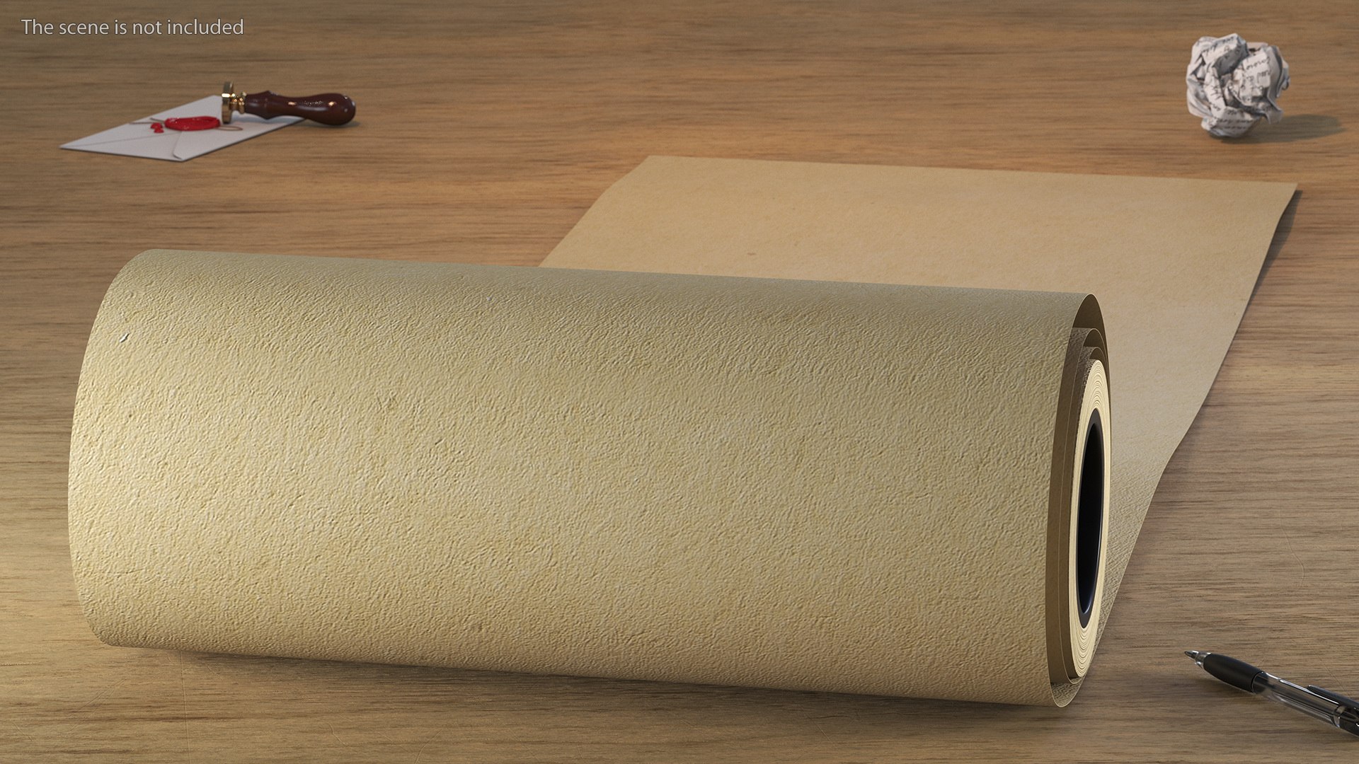 Wrapping Paper In A Roll Kraft 3D Model - TurboSquid 1863154