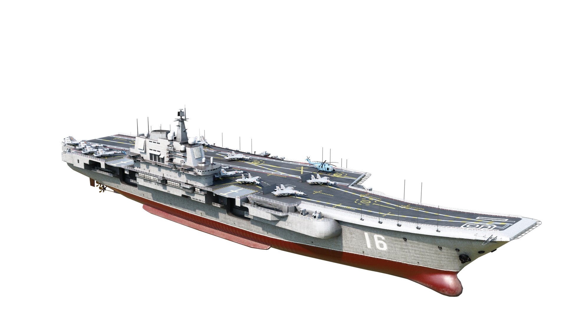 PLA NAVY Type 001 CV16 Aircraft Carrier Liaoning Ship 3D Model ...