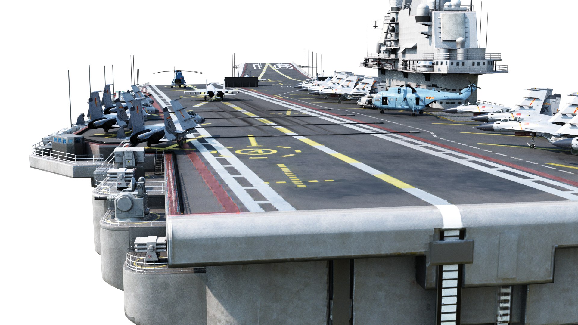 PLA NAVY Type 001 CV16 Aircraft Carrier Liaoning Ship 3D Model ...
