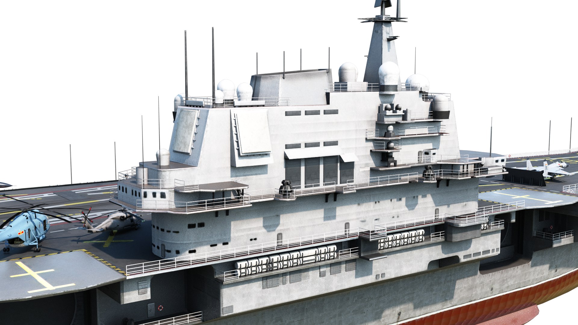 PLA NAVY Type 001 CV16 Aircraft Carrier Liaoning Ship 3D Model ...