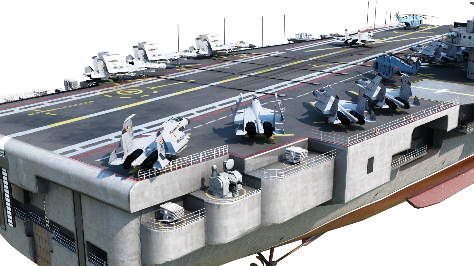 PLA NAVY Type 001 CV16 Aircraft Carrier Liaoning Ship 3D Model ...